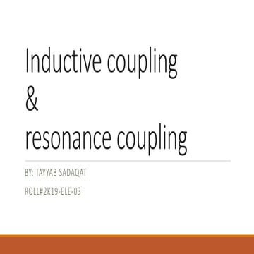 Inductive And Resonant Coupling Pptx