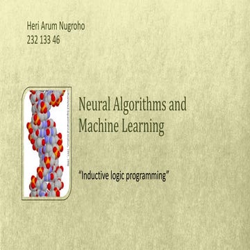 Neural Algorithms and Machine Learning | PPTX
