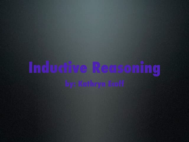 1.3.1 Inductive and Deductive Reasoning | PDF
