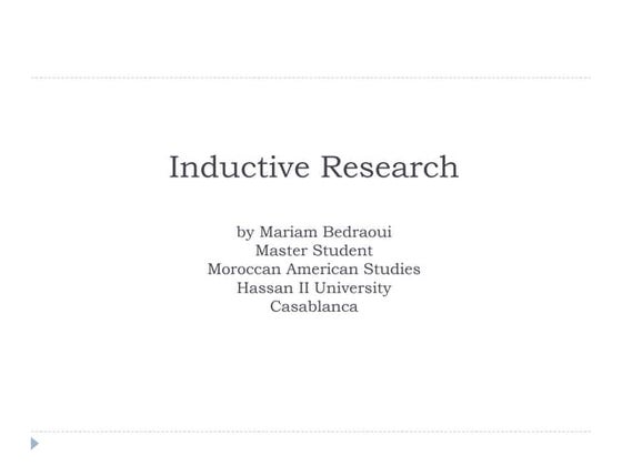 Definition of inductive and deductive research approaches & type of ...