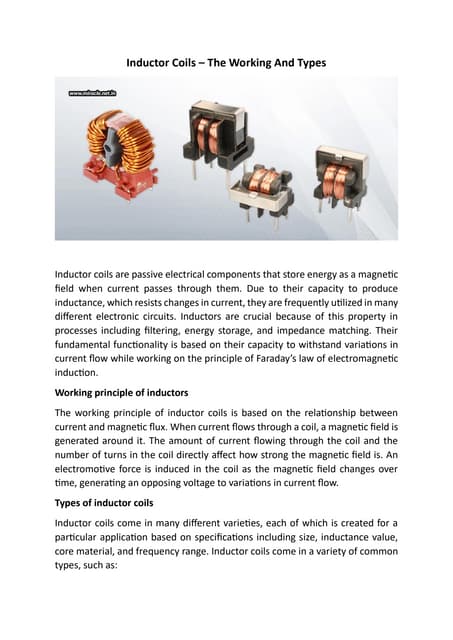 Inductors | PPTX | Physics | Science