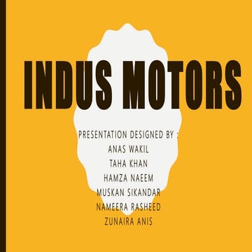 Indus motors | PPTX