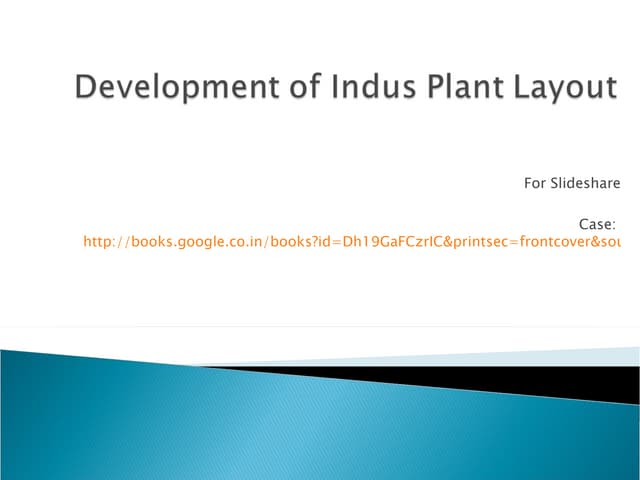 travel chart for plant layout | PPTX
