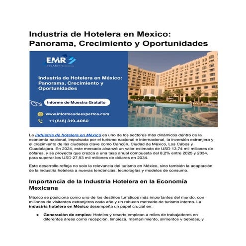 Industria de Hotelera en Mexico: Panorama, Crecimiento y Oportunidades.pdf
