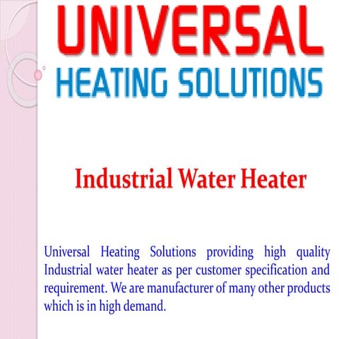 Industrial Water Heater | PPT