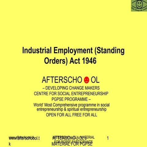 Industrial Employment (Standing Orders) Act 1946 | PPS