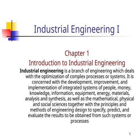 Introduction to advance Industrial engineering | PPT
