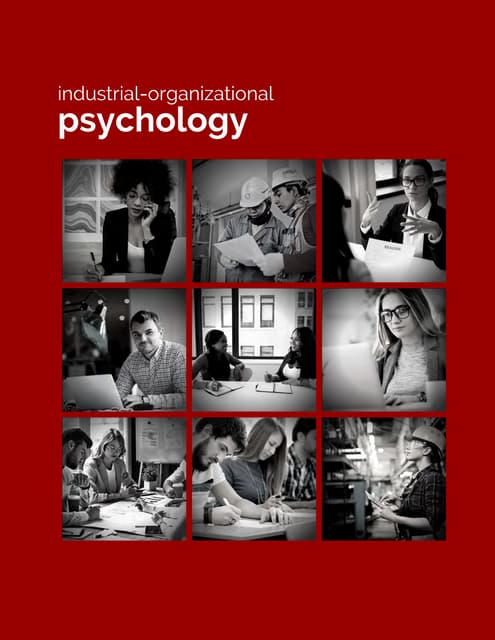 Industrial and Organizational Psychology | PDF | Human Resources | Business