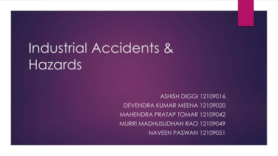 Mechanical hazards | PPTX