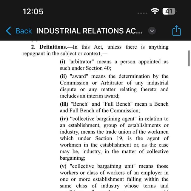 Industrial relationship act full and final course | PDF