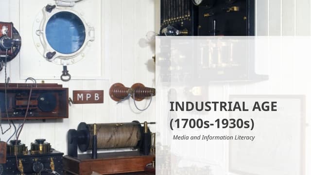 Power point presentation of media in industrial age | PPTX