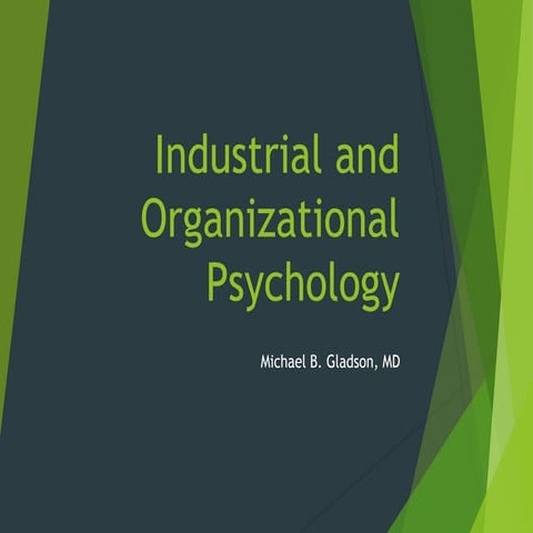 Industrial and organizational psychology | PPT