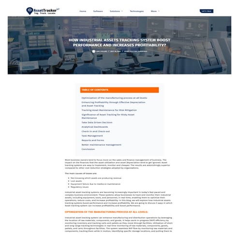 Industrial Asset Tracking and Monitoring Software | PDF