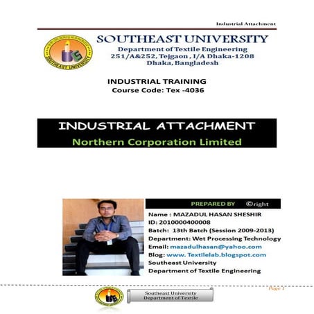 Industrial attachment of northern corporation limited | PDF