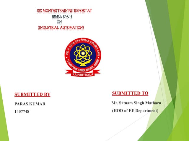 Power point presentation on Industrial Automation | PPTX