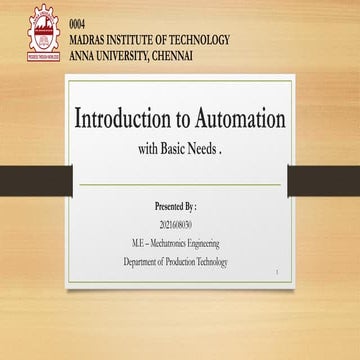 Industrial Automation | PPT | Free Download
