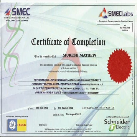 Industrial automation diploma | PDF