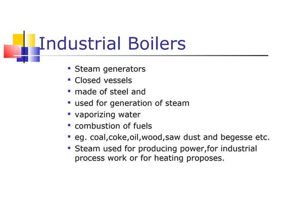 types of Boilers used in industries | PPT