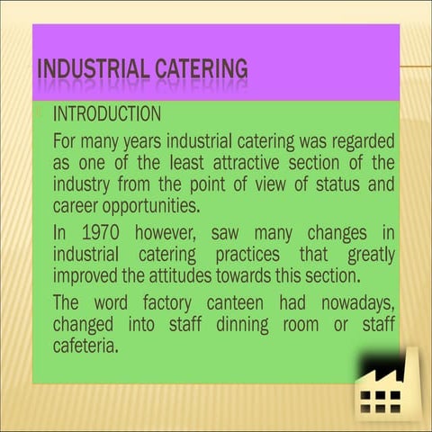 Industrial catering | PPT