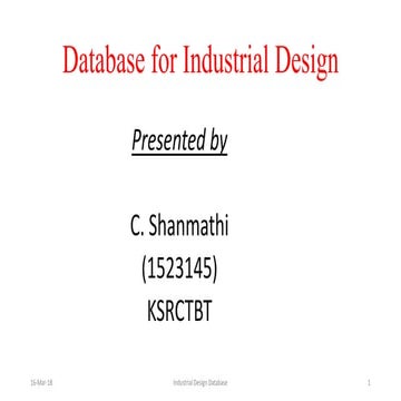 Industrial design database | PPTX