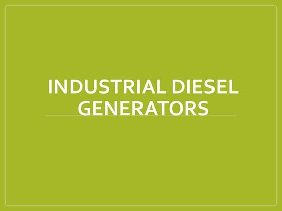 Diesel generators | PPT