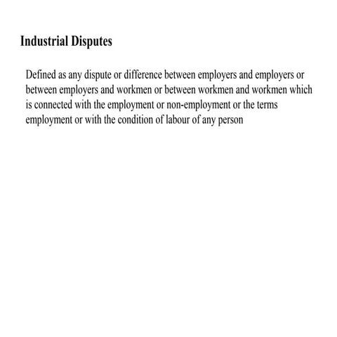 Industrial disputes act, 1947 | PPT