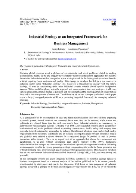 Industrial ecology | PPT