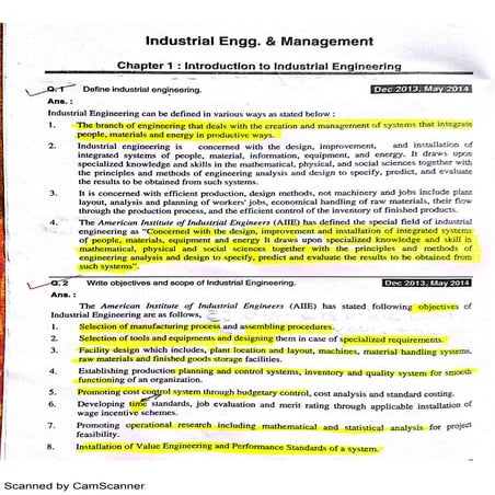 Industrial engg. and management | PDF