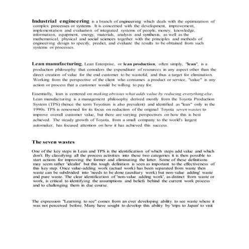 Industrial engineer | PDF