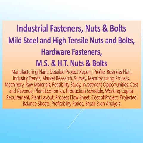 Industrial Fasteners, Nuts and Bolts, Mild Steel and High Tensile Nuts ...