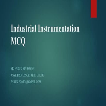 Industrial instrumentation MCQ | PDF
