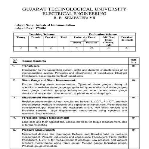 Industrial instrumentation | PDF