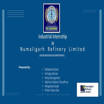 NDUSTRIAL INTERNSHIP at Numaligarh Refinary Limited (NRL),Golaghat ...