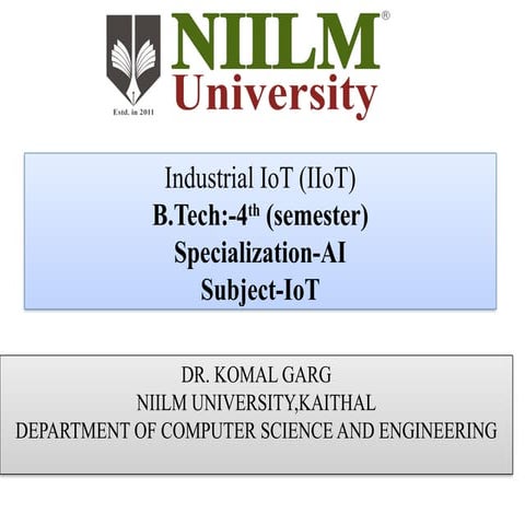 “Industrial IoT (IIoT): Smart Manufacturing and Industry 4.0 ...