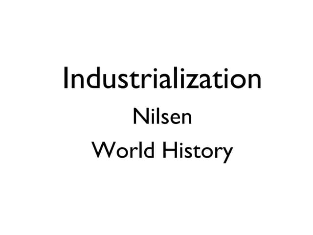 Industrialization | PPTX