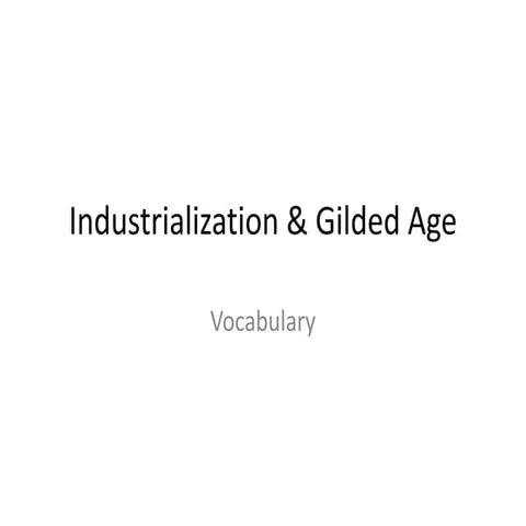 Industrialization & Gilded Age | PPTX