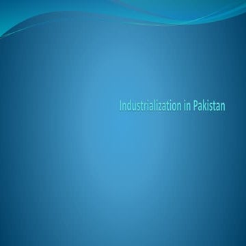 Industrialization in pakistan ppt | PPT