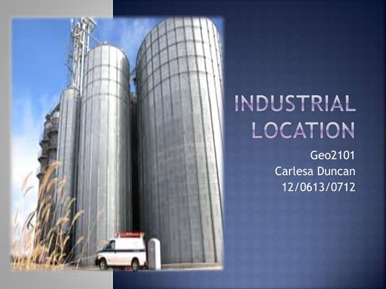 Weber's least cost theory and basics of industrial location | PPTX ...