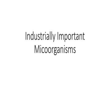 Industrial biotechnology presentattion | PPTX