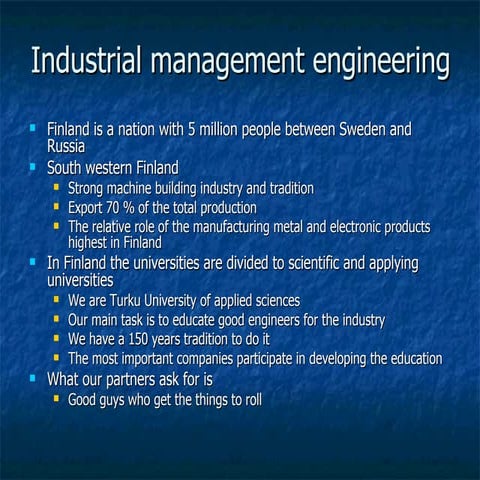 Industrial Management In Turku Finland | PPT | Business | Business and ...