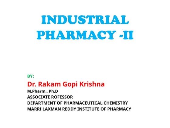 PILOT PLANT SCALE-UP TECHNIQUES ppt.pptx | Pharmaceutical Industry ...