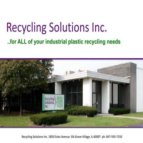 Industrial Plastic Recycling | PPT