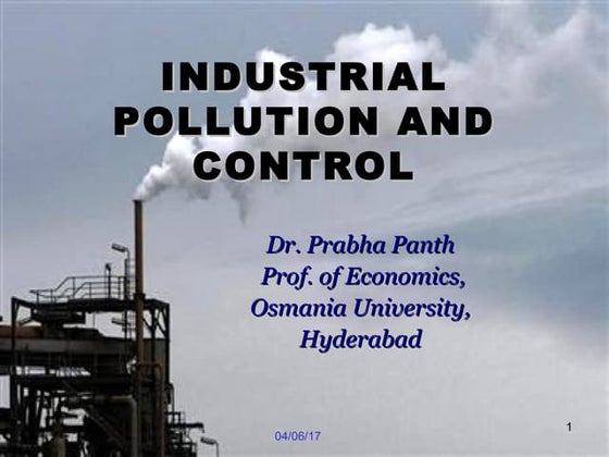 Industrial pollution. | PPT | Environmental Services Industry | Industries