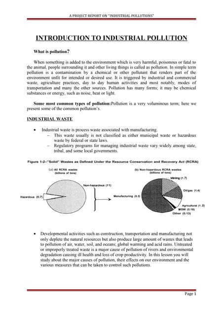 Industrial pollution. | PPT | Environmental Services Industry | Industries