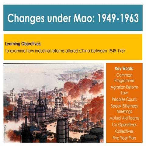 Changes Under Mao - Industry | PPTX