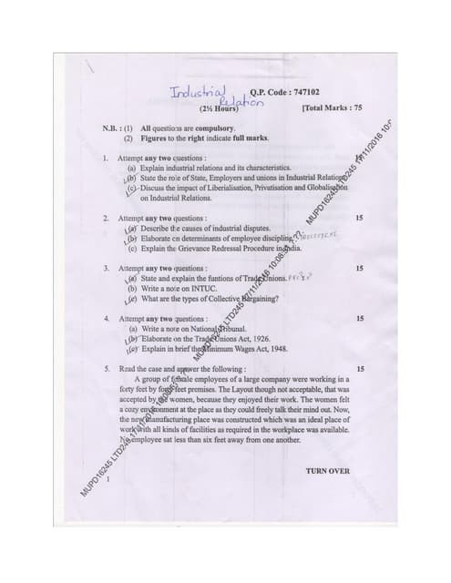 BMS 5th SEM Question Paper:- Ethics & Governance | PDF
