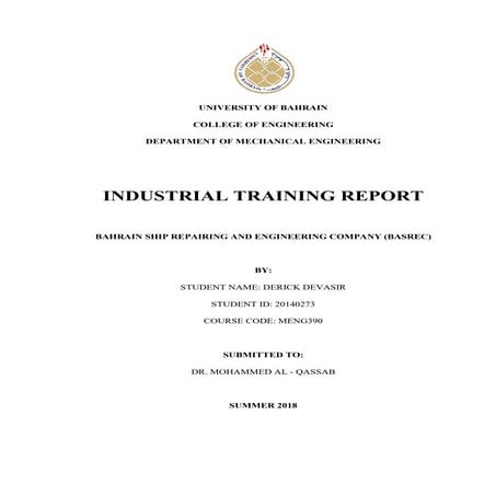 Industrial Report on BASREC | PDF
