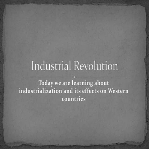 Industrial revolution | PPTX