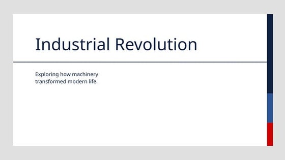 Industrial Revolution presentation slide | PPTX