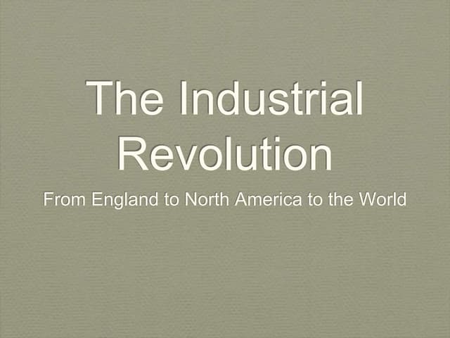 Industrial revolution | PPTX
